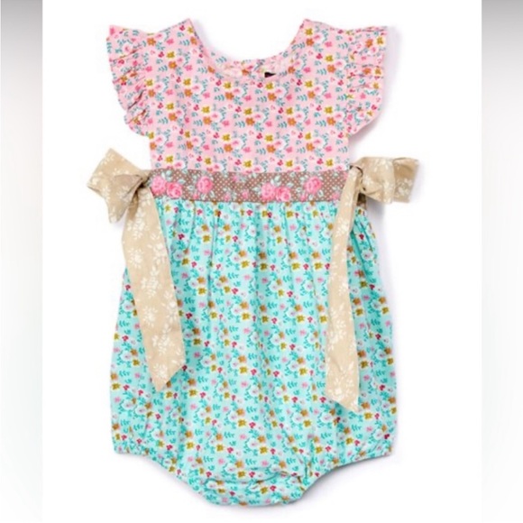 Mustard Pie | One Pieces | Mustard Pie Baby Boutique Pink And Sea Foam ...